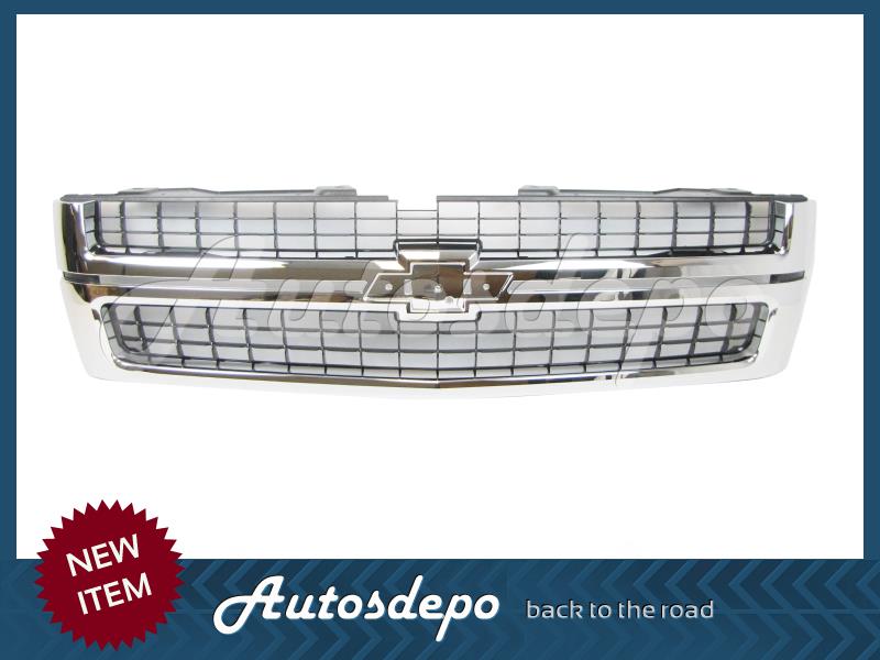 FOR 2007-2013 SILVERADO FRONT BUMPER IMPACT FACE BAR CHROME WITH AIR ...